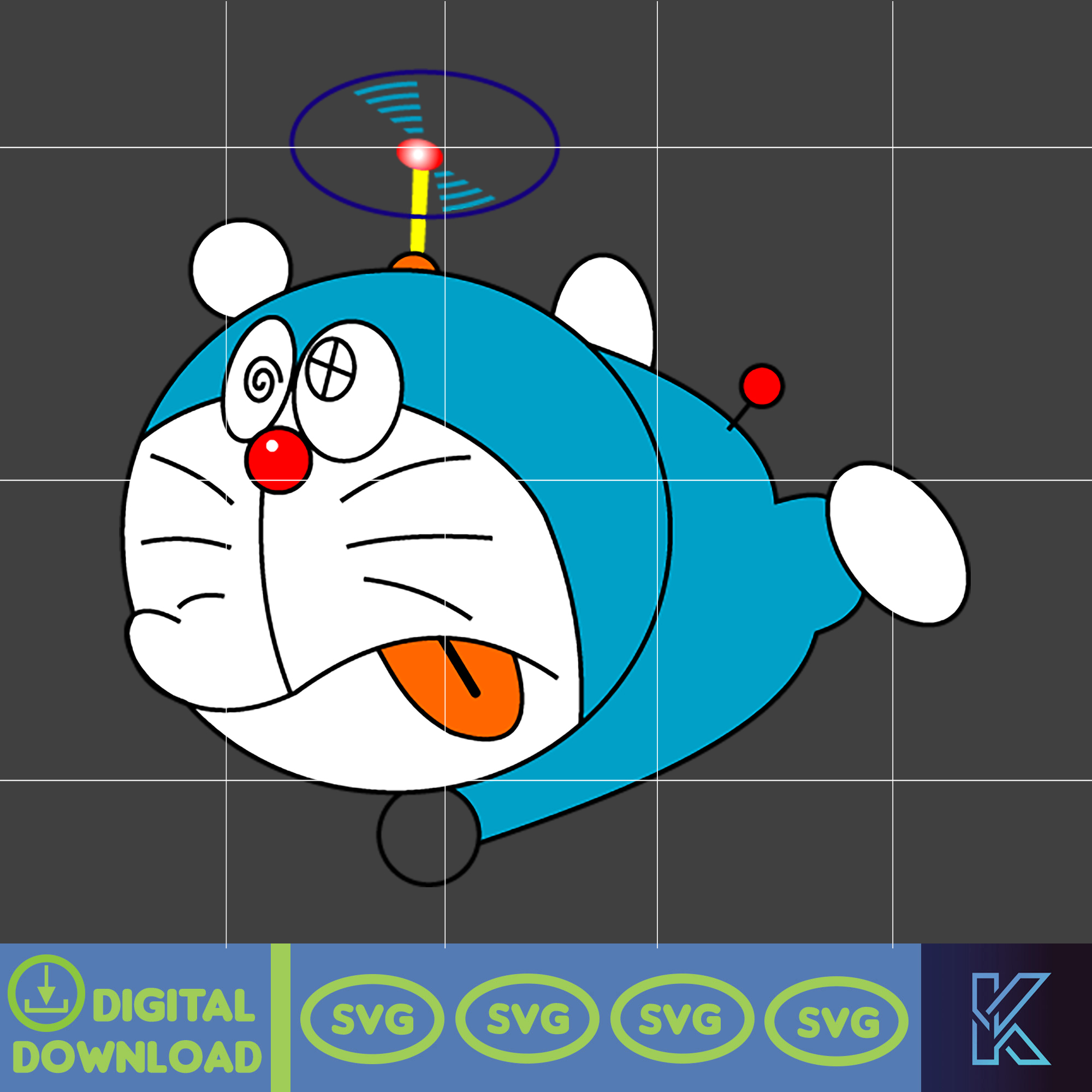 Doraemon SVG, Cricut, Cut files, Digital Vector File, Comes | Inspire ...