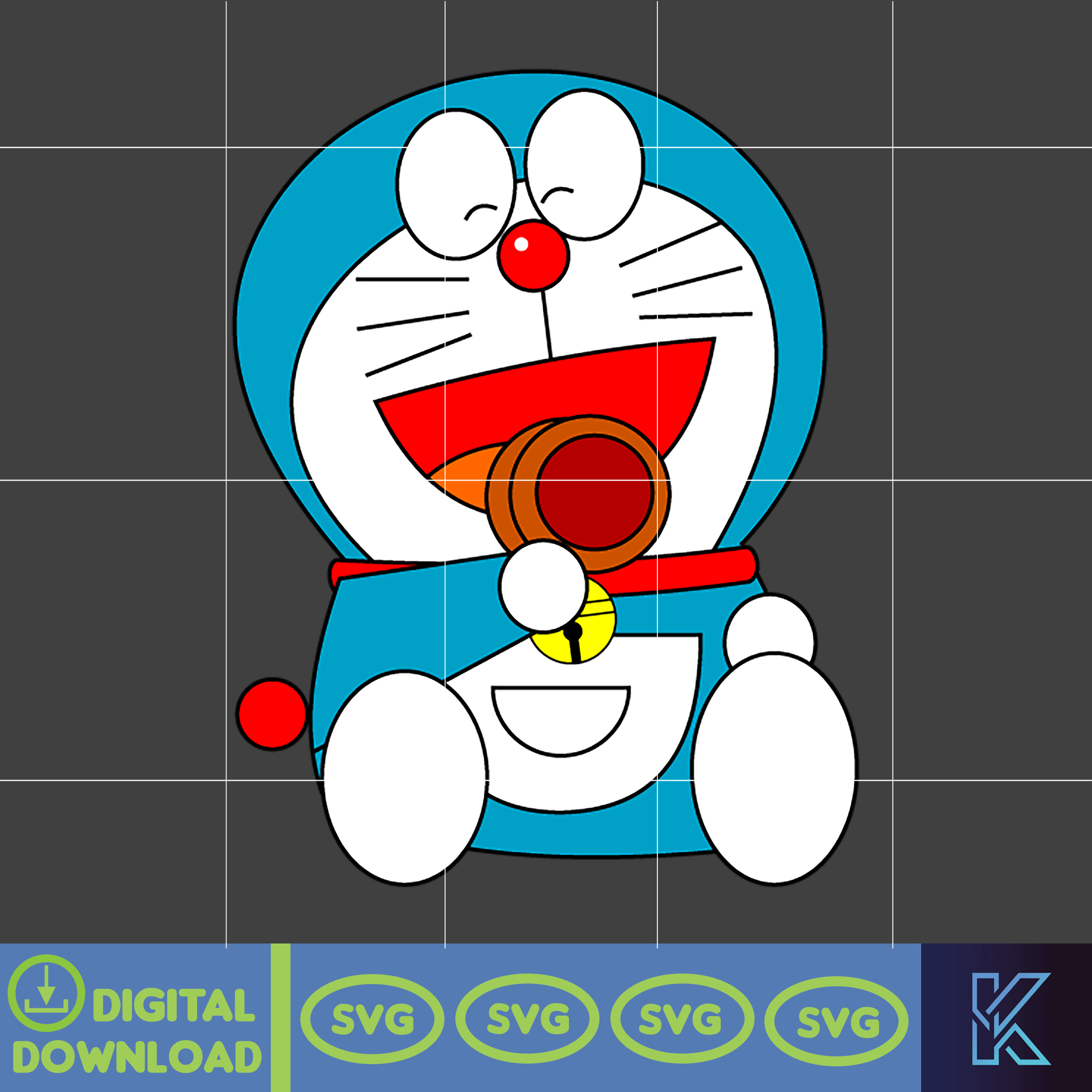 Doraemon SVG, Cricut, Cut files, Digital Vector File, Comes - Inspire ...