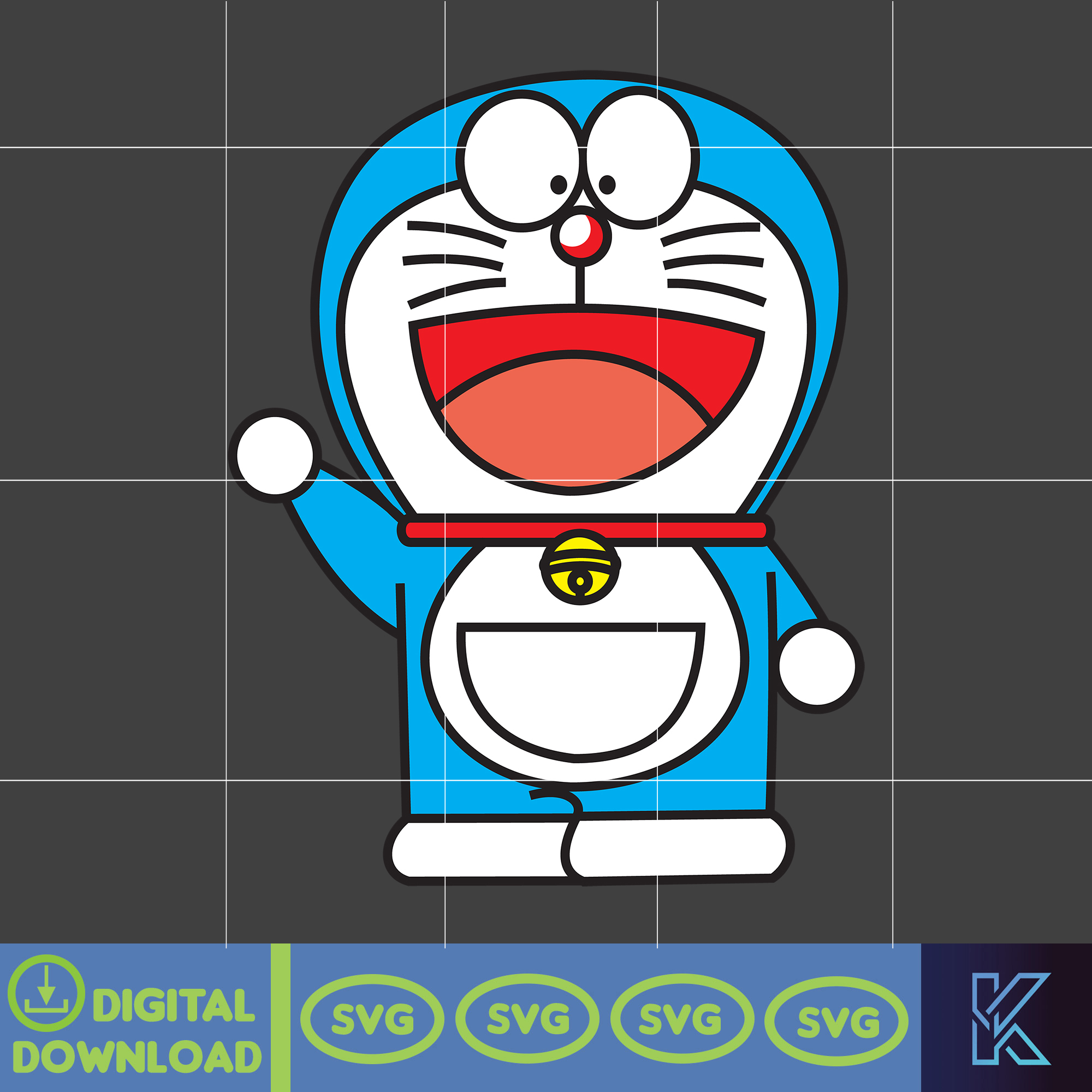 Doraemon SVG, Cricut, Cut files, Digital Vector File, Comes | Inspire ...