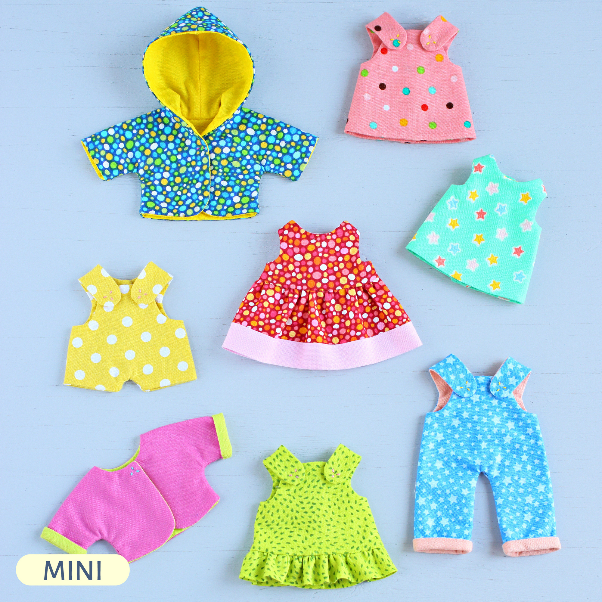 4 PDF Summer Wardrobe (8-piece Set of Clothes) for Mini Doll - Inspire ...
