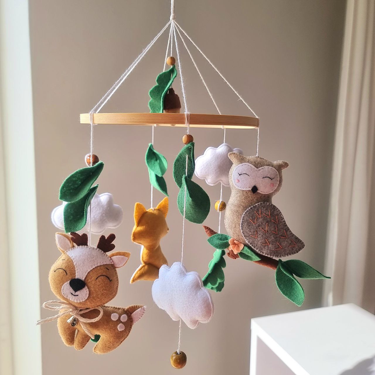 Woodland baby mobile, forest baby mobile, mobile deer owl fo | Inspire ...