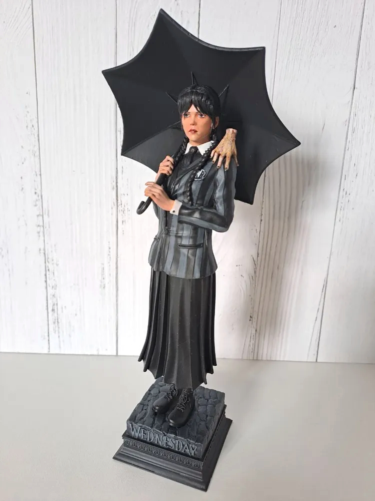 Wednesday 3D printed hand painted custom figure, Wednesday A | Inspire ...