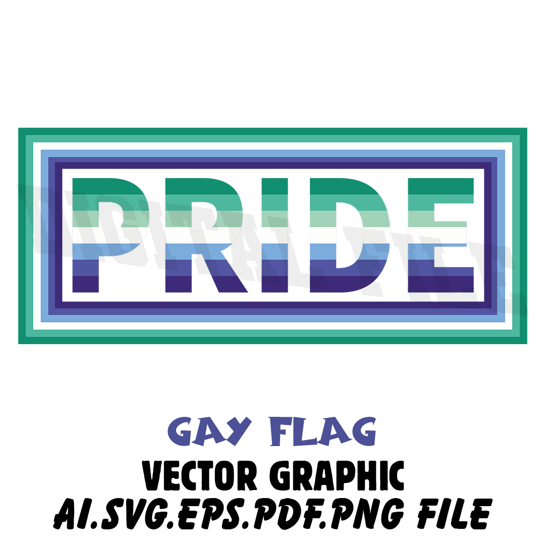 GAY MEN PRIDE FLAG SVG.PNG.EPS.PDF.AI DIGITAL DOWNLOAD FILES - Inspire ...