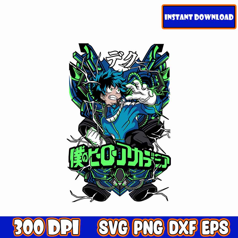 DEKU svg eps dxf png, Anime Bundle SVG, for Cricut, Silhouet | Inspire ...