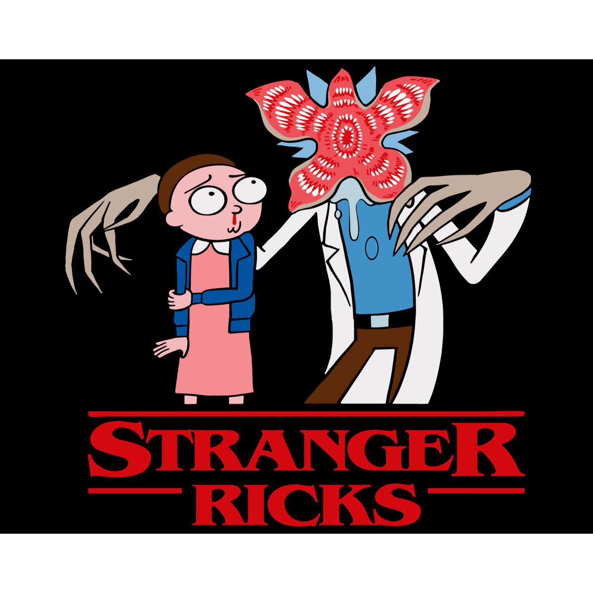 Stranger Ricks Svg, Stranger Things Rick And Morty Svg | Inspire Uplift