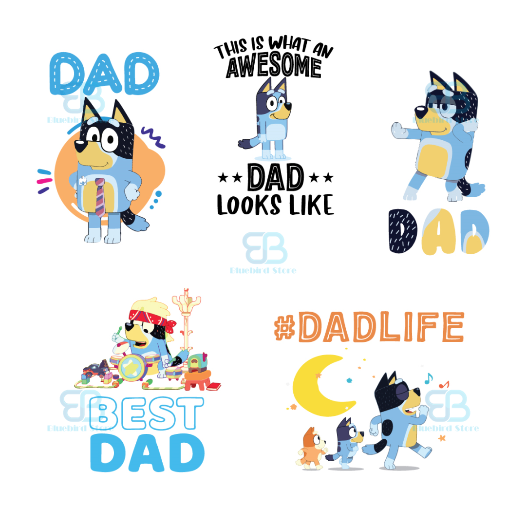 Bluey Dad Bundle Svg, Fathers Day Svg, Bluey Dad Svg, Father | Inspire ...