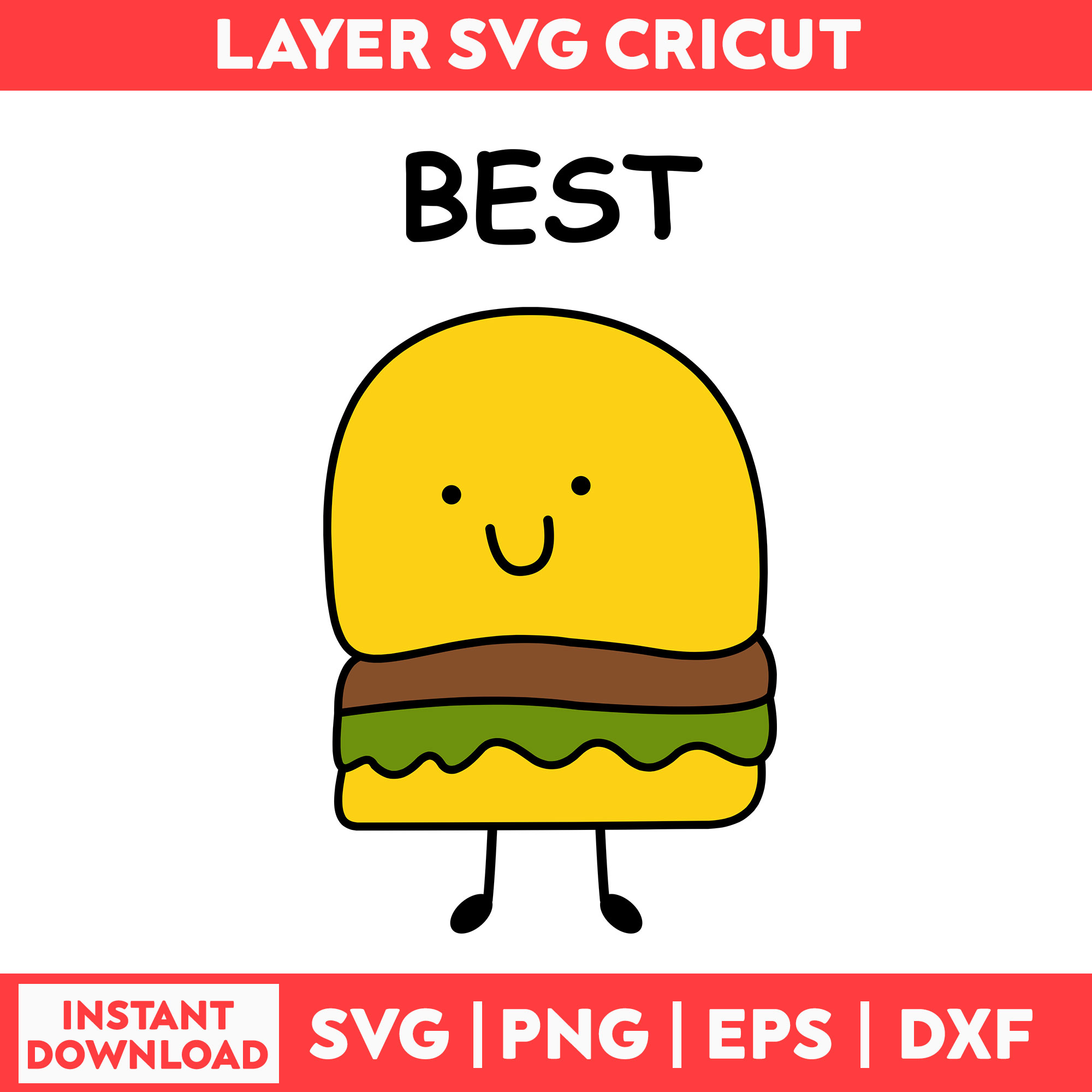 Best Couple Svg, Hamburger Svg, Cute Food Svg, Cartoon Svg, | Inspire ...