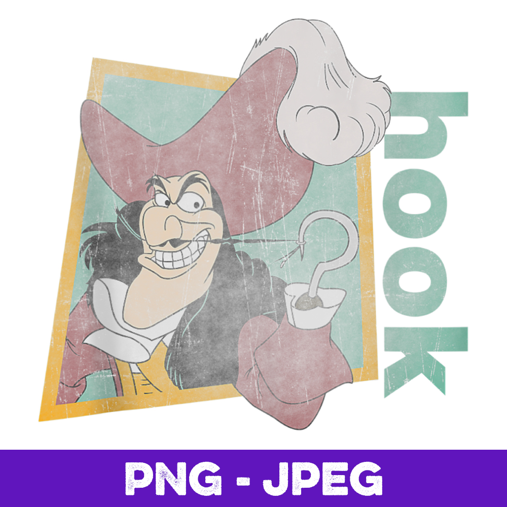 Disney Peter Pan Retro Captain Hook Smirking V2 - Inspire Uplift
