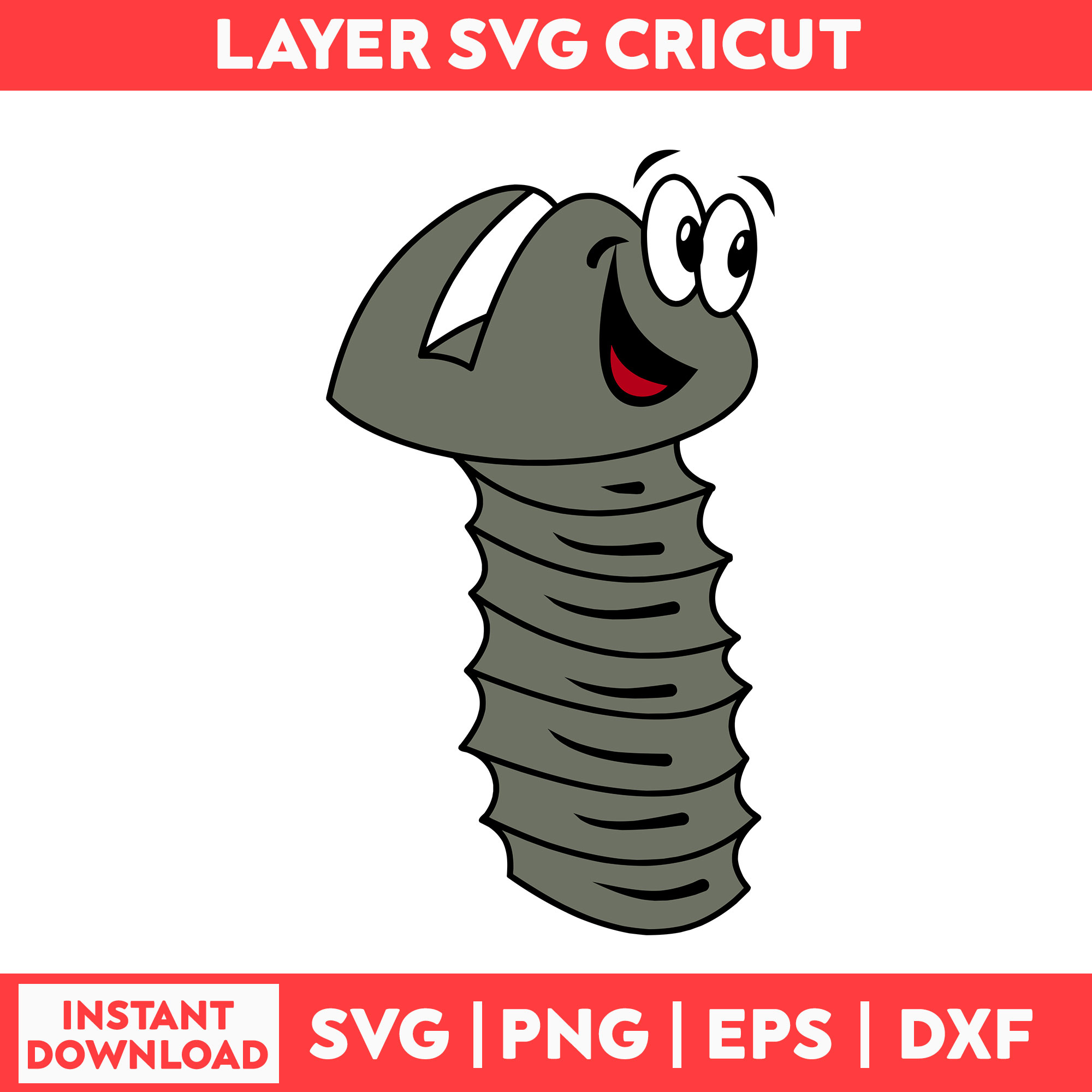 Bolt Svg, Bolt Cartoon Svg, Cartoon Svg - Digital File - Inspire Uplift