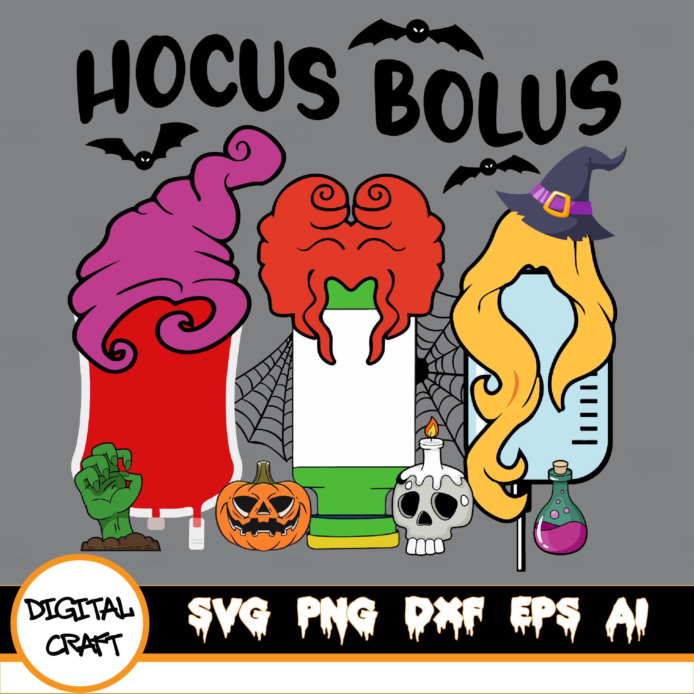 Hocus Bolus Nurse Svg, Funny Nurse Halloween Svg, Propofol F | Inspire ...