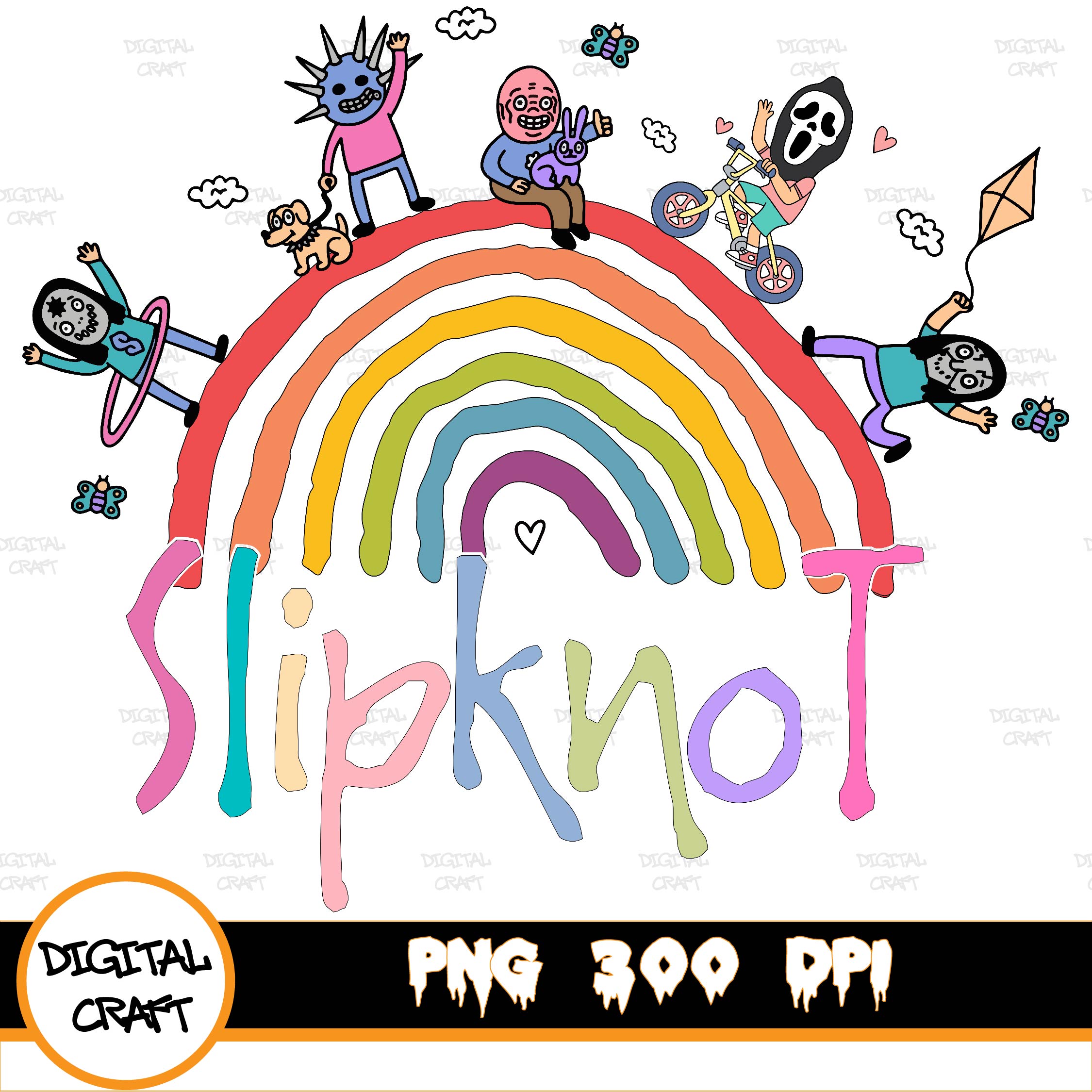 Rainbow Slipknot Crazy Party Png, Slipknot Png, Slipknot Uni | Inspire ...