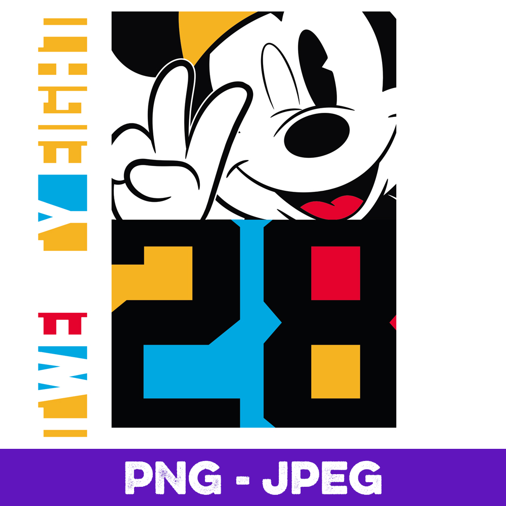 Disney Mickey's 90th 1928 Color Block V1 , PNG Design, PNG I - Inspire ...