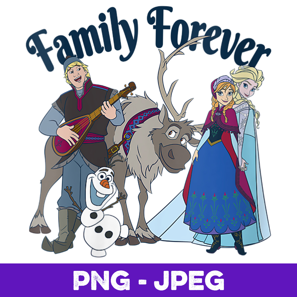 Womens Disney Frozen Family Forever Group Shot V3 - Inspire Uplift