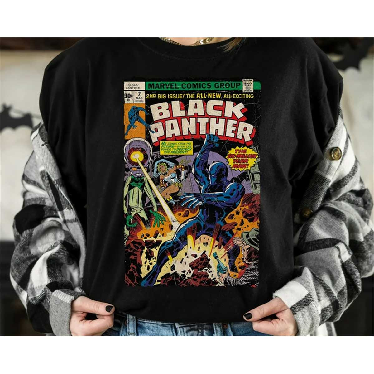 Marvel Black Panther Vintage Comic Book Wakanda Forever Unis | Inspire ...