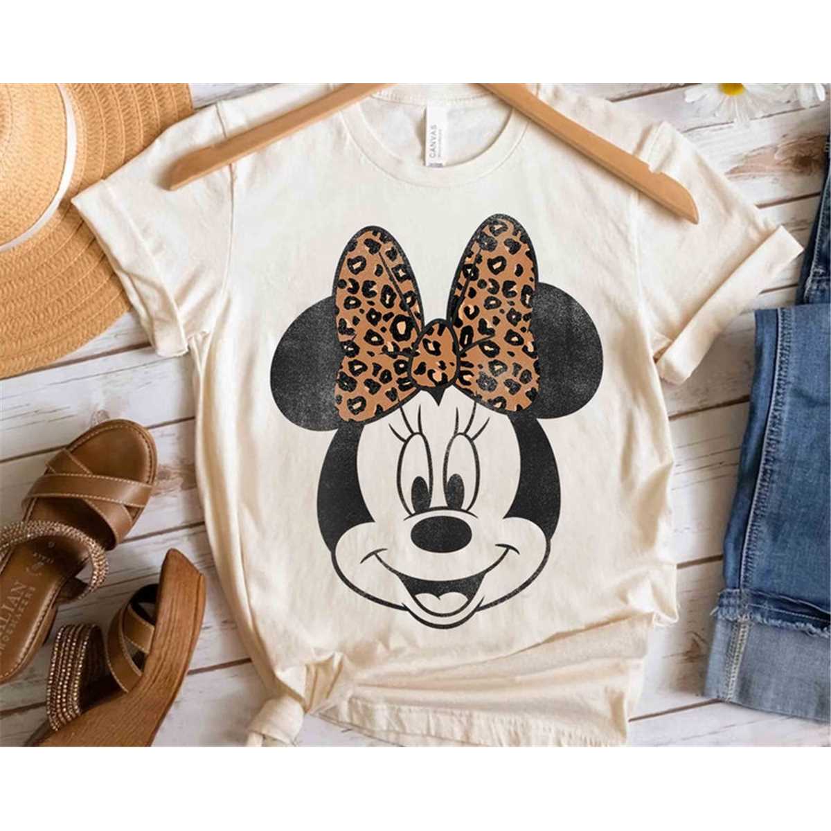 Disney Mickey And Friends Minnie Mouse Leopard Bow Portrait | Inspire ...