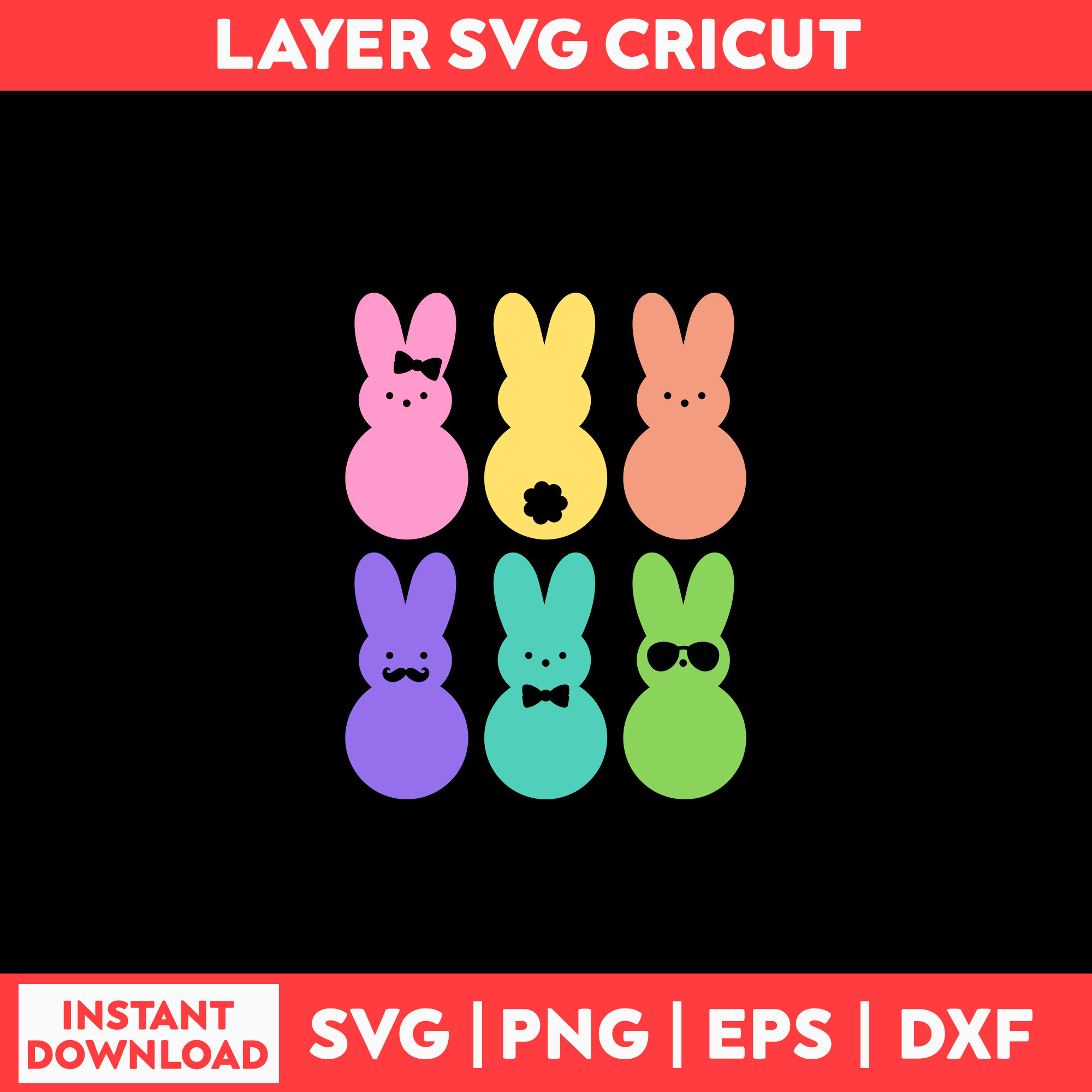 Cute Peeps Svg, Peeps Svg, Bunny Svg, Happy Easter Svg, East | Inspire ...