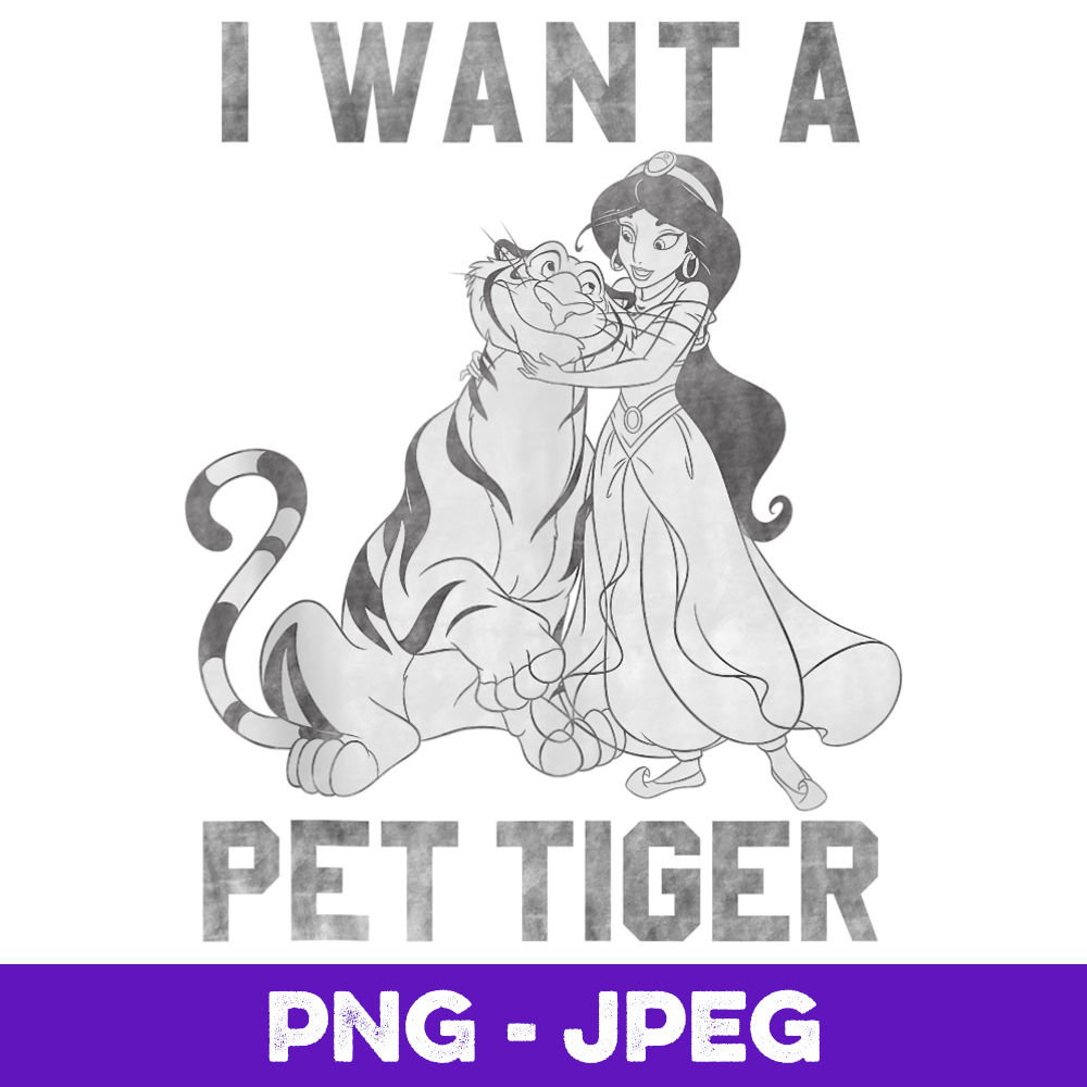 Disney Aladdin Jasmine And Rajah I Want A Pet Tiger V2 - Inspire Uplift