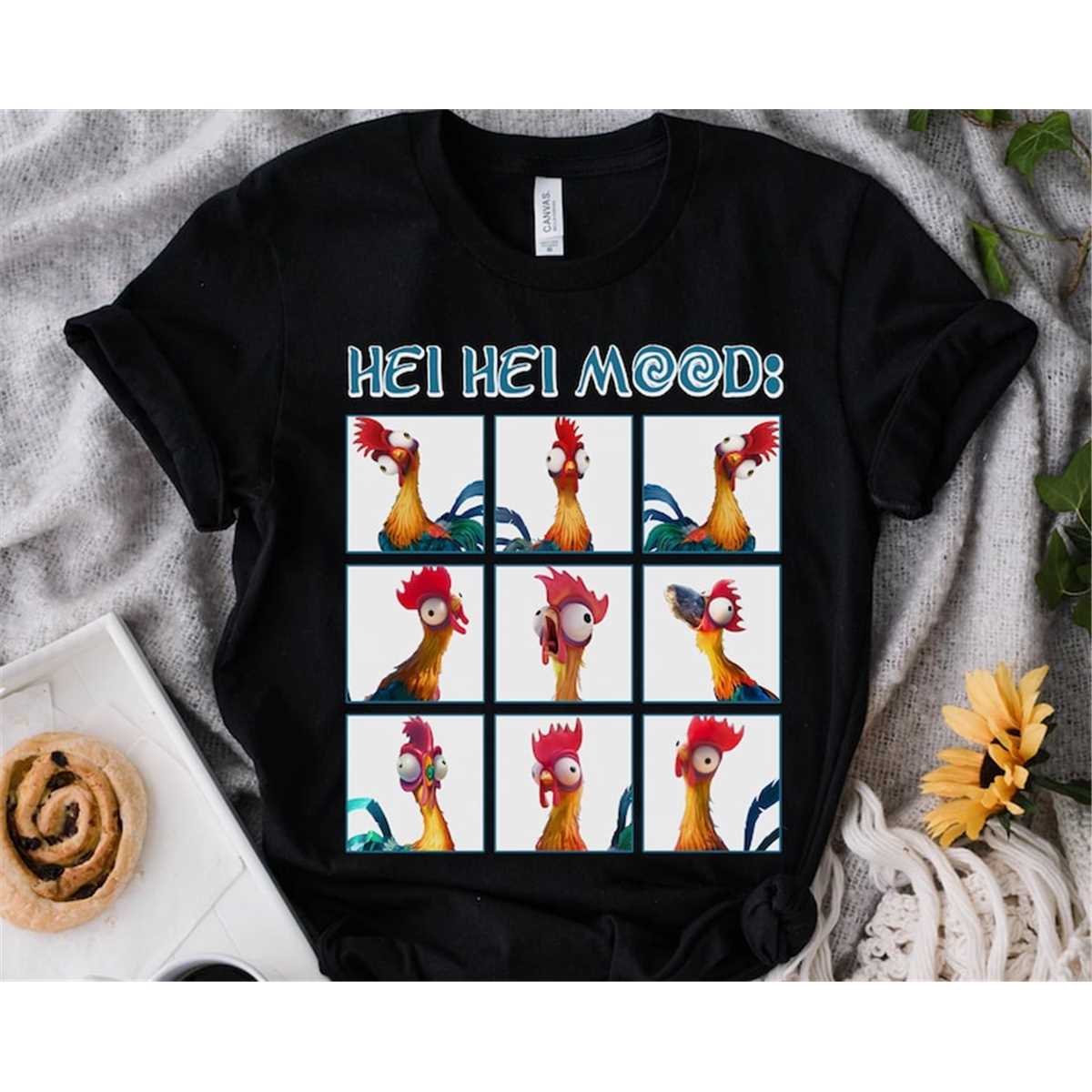 Disney Moana Hei Hei Mood Emotion Of Hei Hei Cute Face Unise | Inspire ...