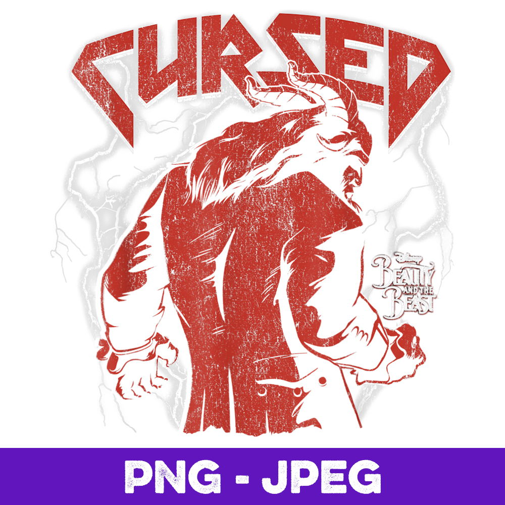 Disney Beauty & The Beast CURSED Heavy Metal , PNG Design, P | Inspire ...
