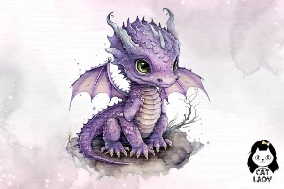 Cute Purple Dragons