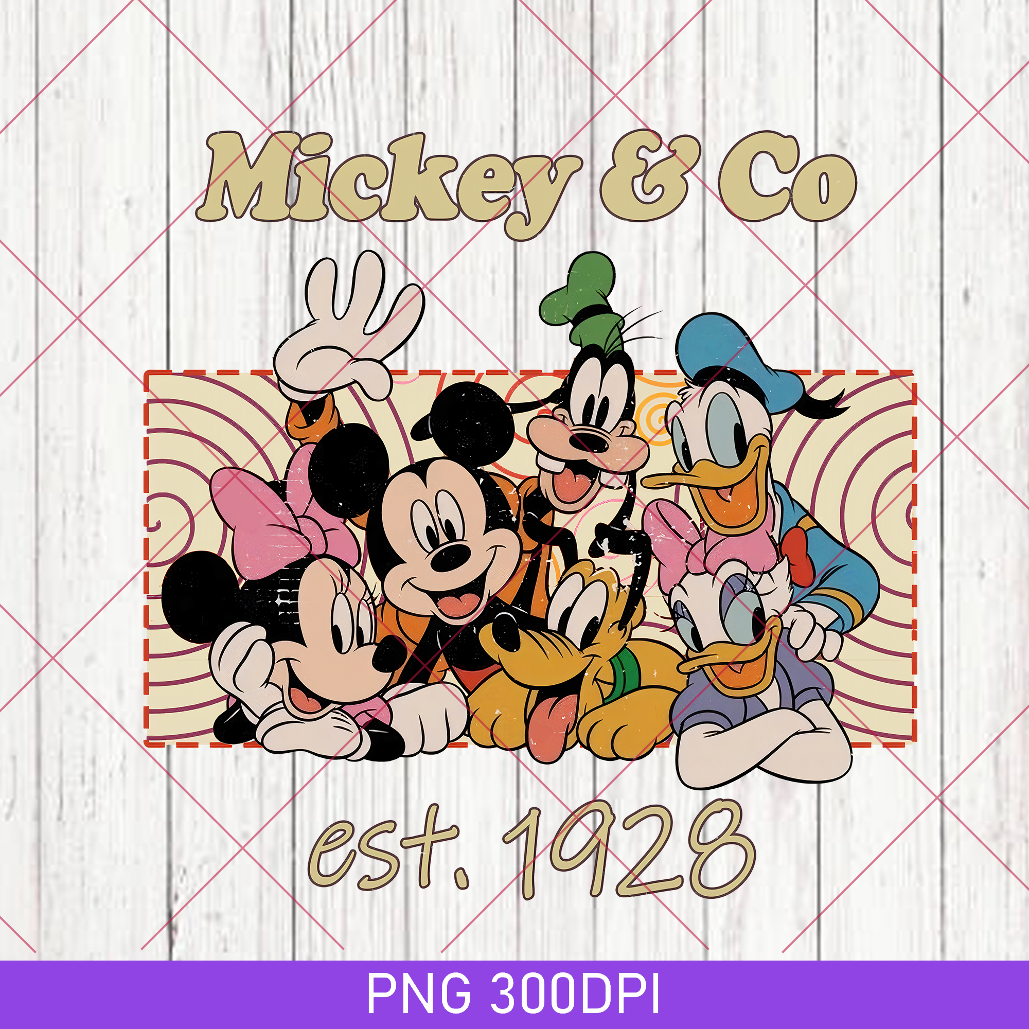 Retro Mickey & Co 1928 PNG, Vintage Disney PNG, Retro Mickey | Inspire ...