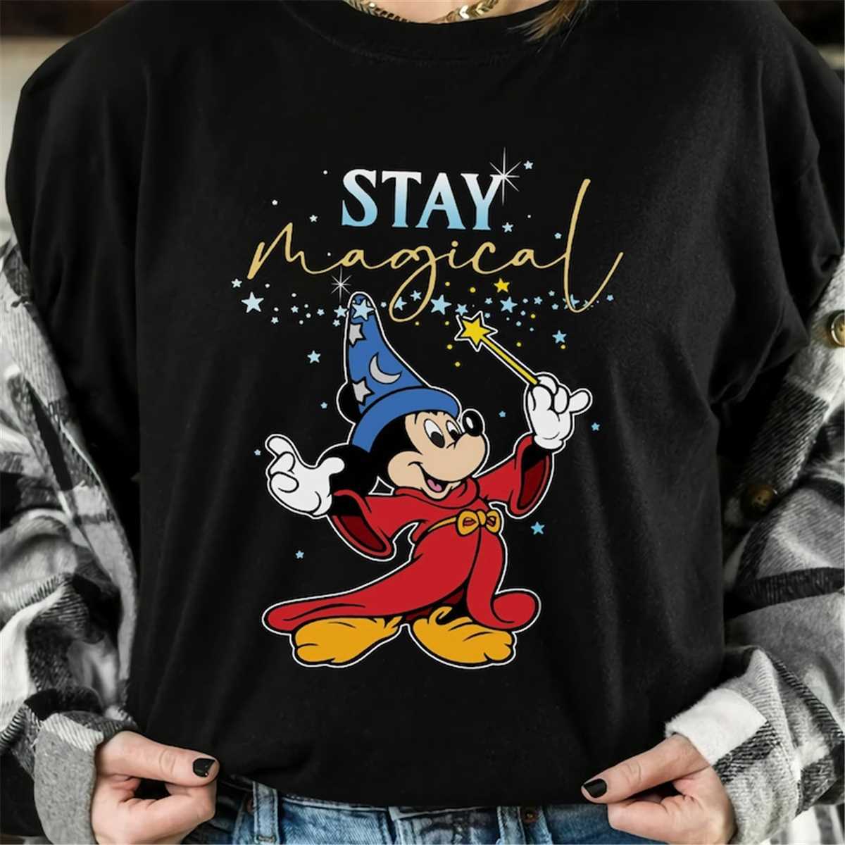 Disney Fantasia Sorcerer Mickey Stay Magical Shirt, Fantasmi | Inspire ...