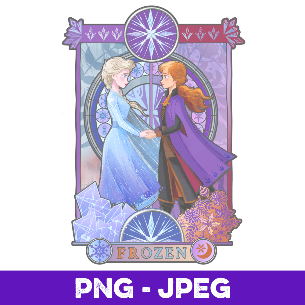 Disney Frozen 2 Elsa Anna Split Geometric Poster V1 , PNG De | Inspire ...