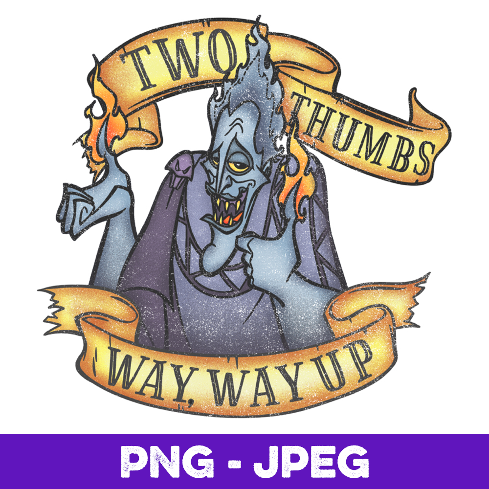 Disney Hercules Hades Two Thumbs Way Way Up V1 , PNG Design, | Inspire ...