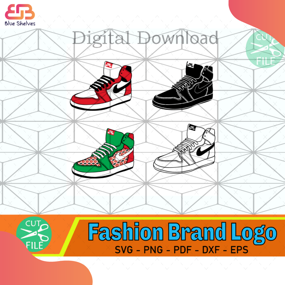 Nike Air Jordan Shoes Bundle Svg, Nike Svg, Nike Air Svg, Jo | Inspire ...