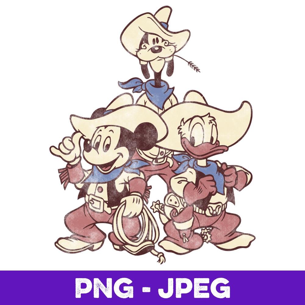 Disney Mickey & Friends Goofy Donald Mickey Cowboy Up V1 , P | Inspire ...