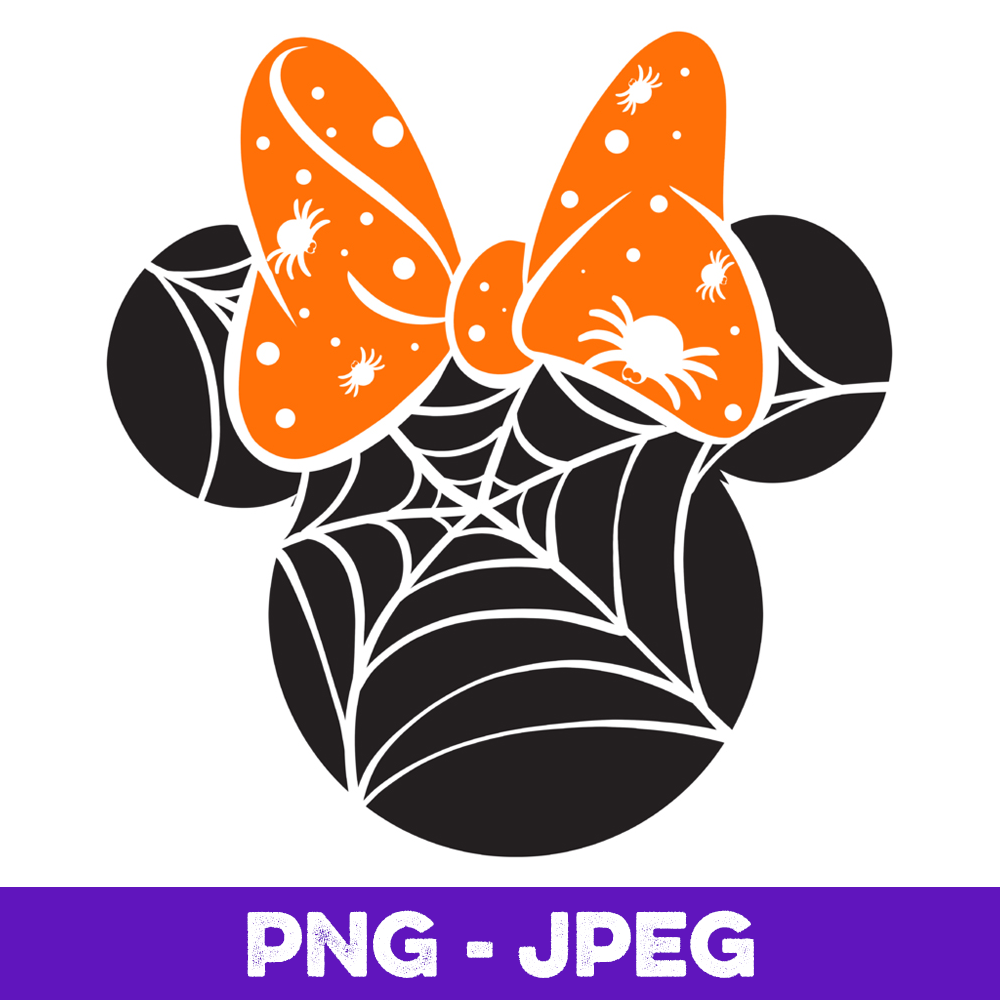 Disney Mickey & Friends Halloween Minnie Spider Web Logo V1 - Inspire ...