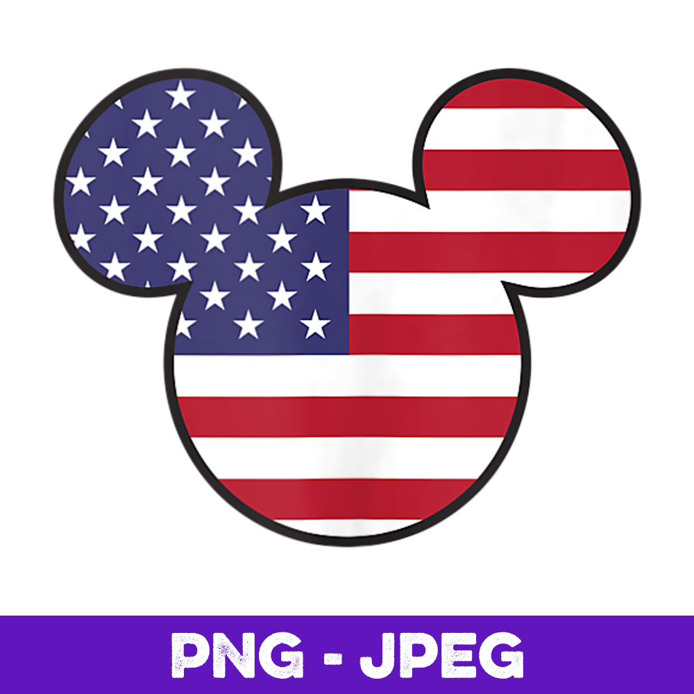 Disney Mickey American Flag V2 , PNG Design, PNG Instant Dow | Inspire ...