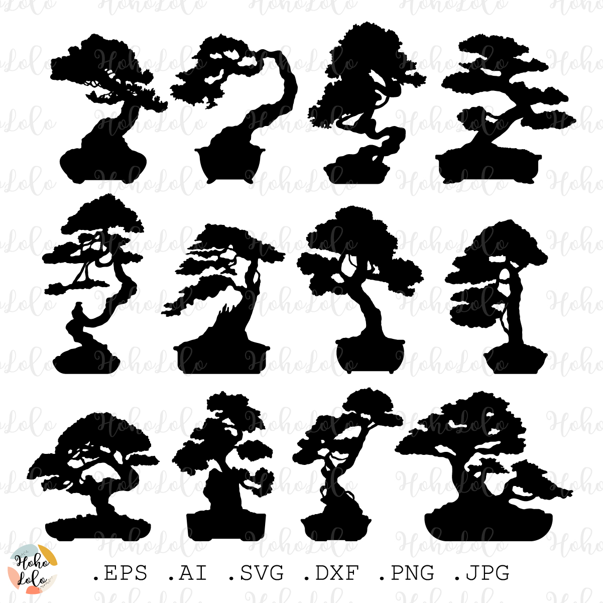 Bonsai Tree Svg, Bonsai Silhouette, Bonsai Cricut file, Ste | Inspire ...