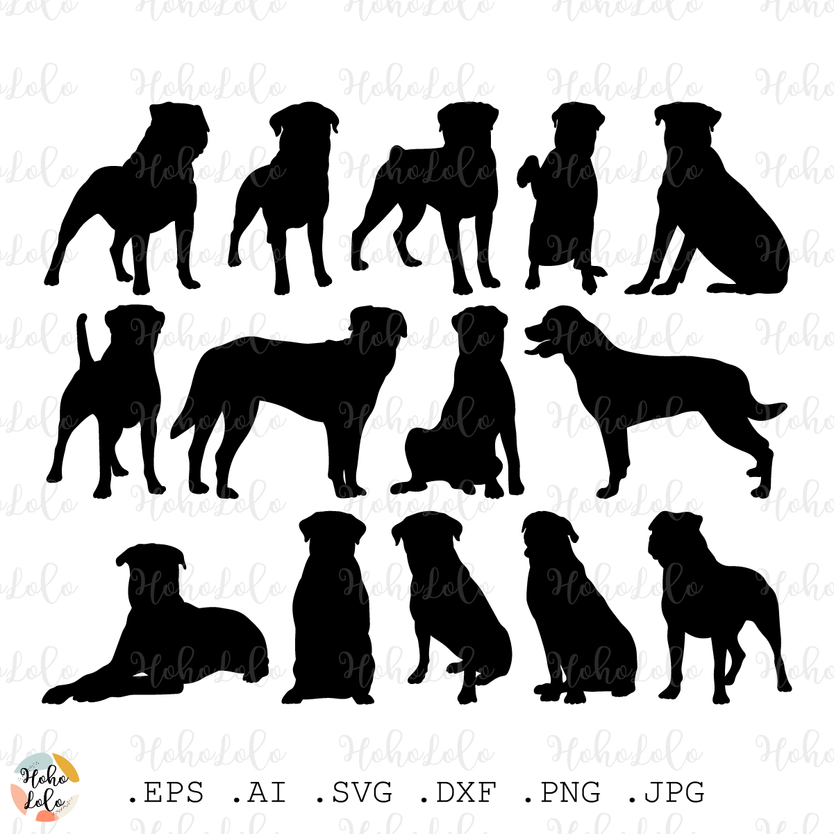 Rottweiler Svg, Rottweiler Silhouette, Rottweiler Dog Cricut | Inspire ...