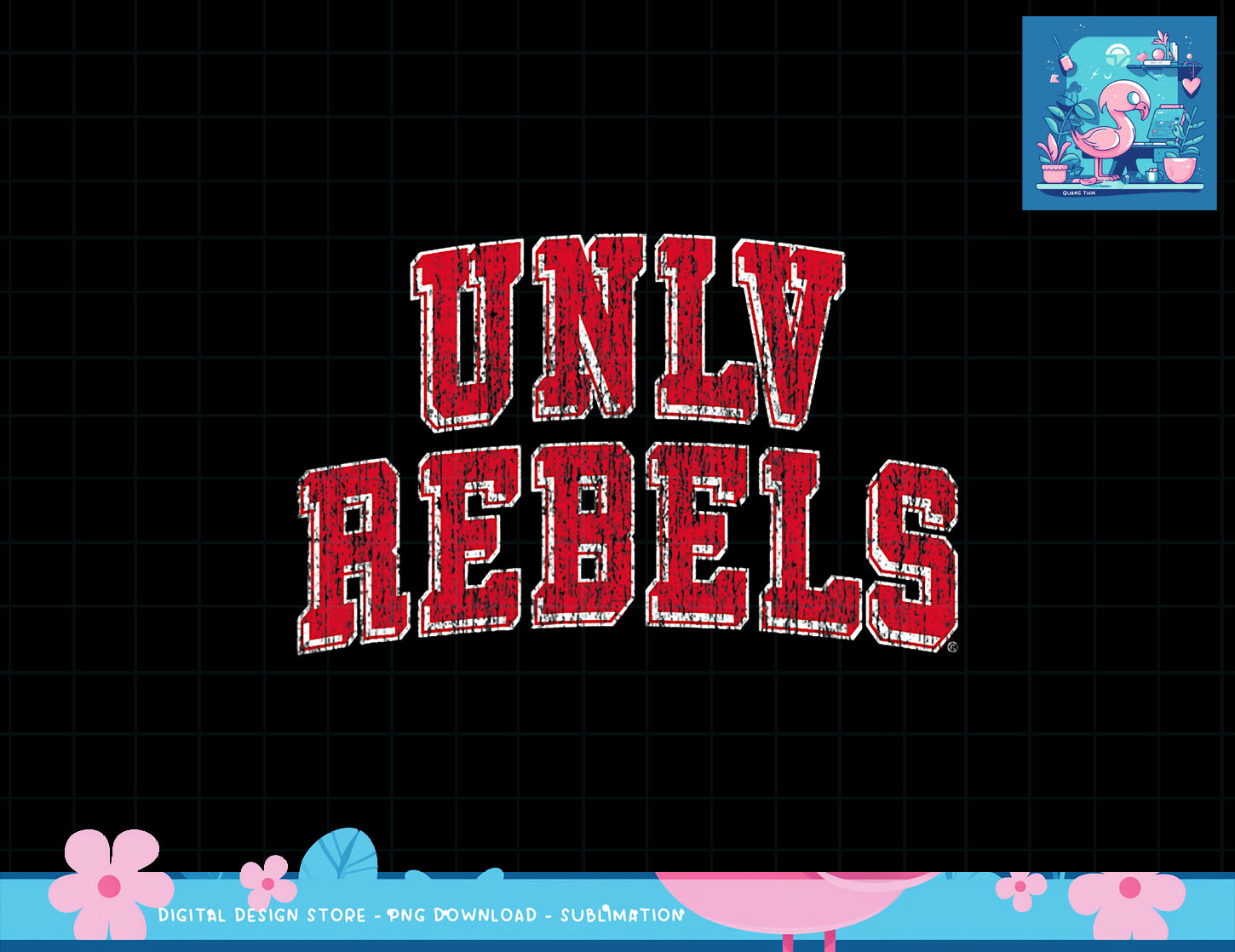 UNLV Rebels Vintage Block Logo Officially Licensed png | Inspire Uplift