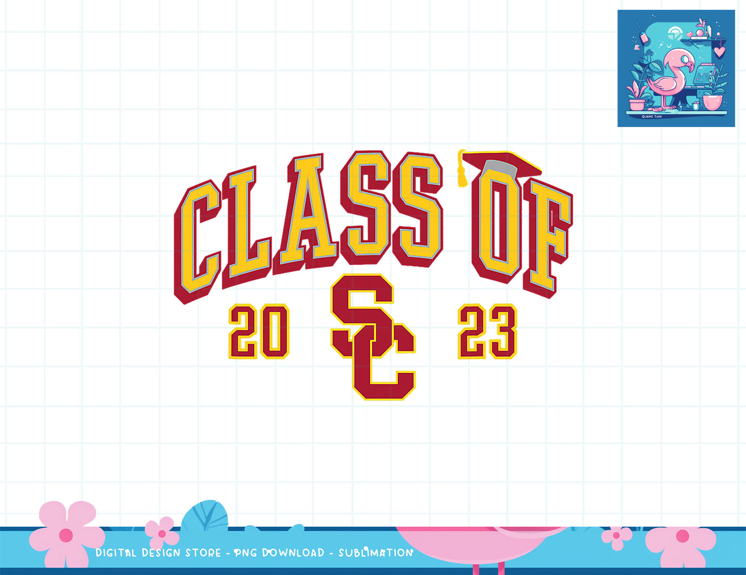 USC Trojans Class of 2023 Mascot Gray Officially Licensed pn - Inspire ...