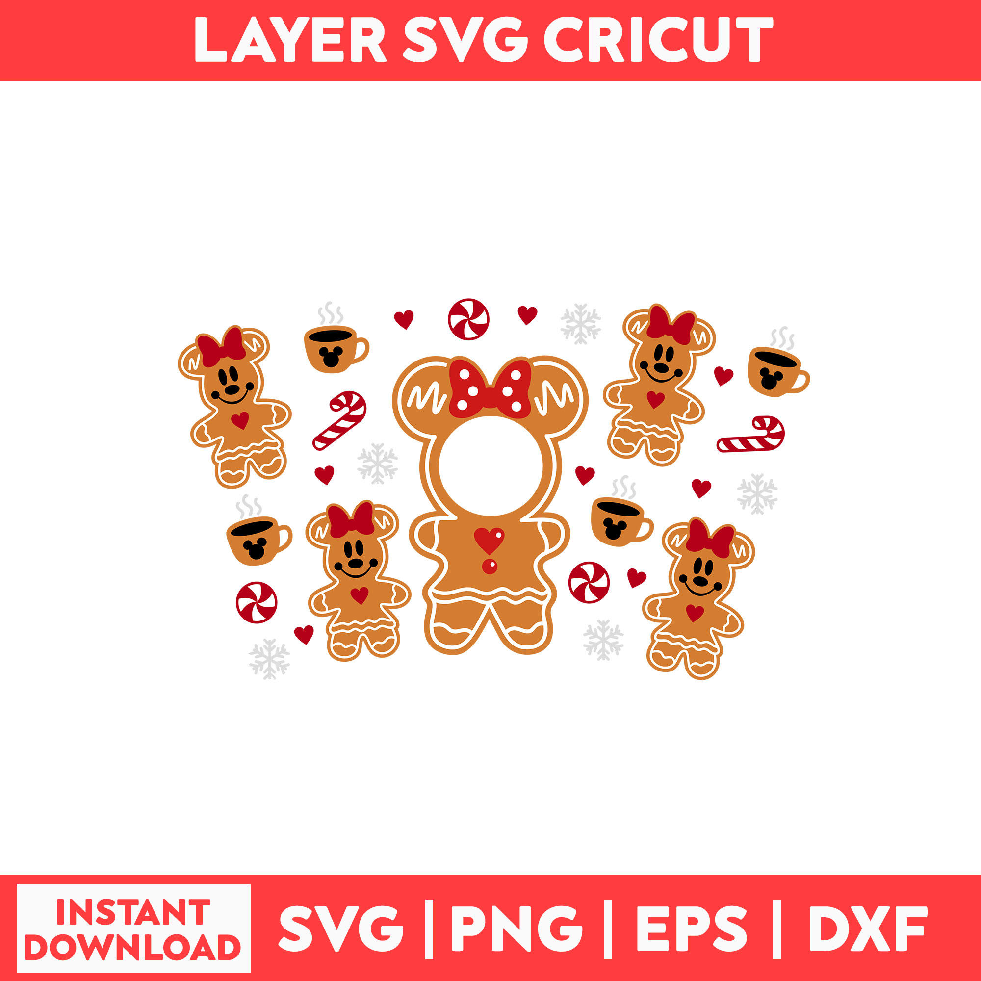 Gingerbread Girl Full Wrap Svg, Gingerbread Svg, Santa Claus | Inspire ...