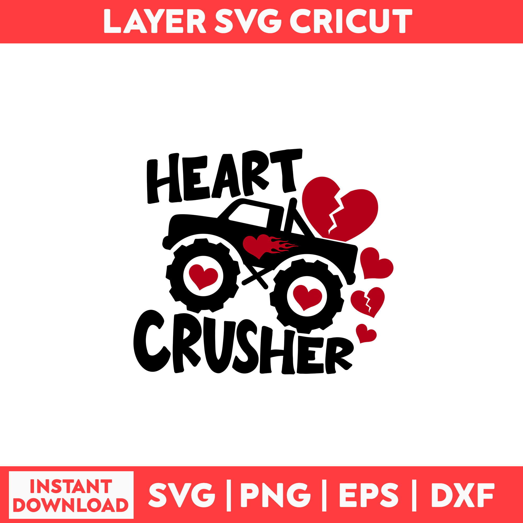 Heart Crusher Truck Svg, Truck Svg Svg, Heart Svg, Car Svg, - Inspire ...
