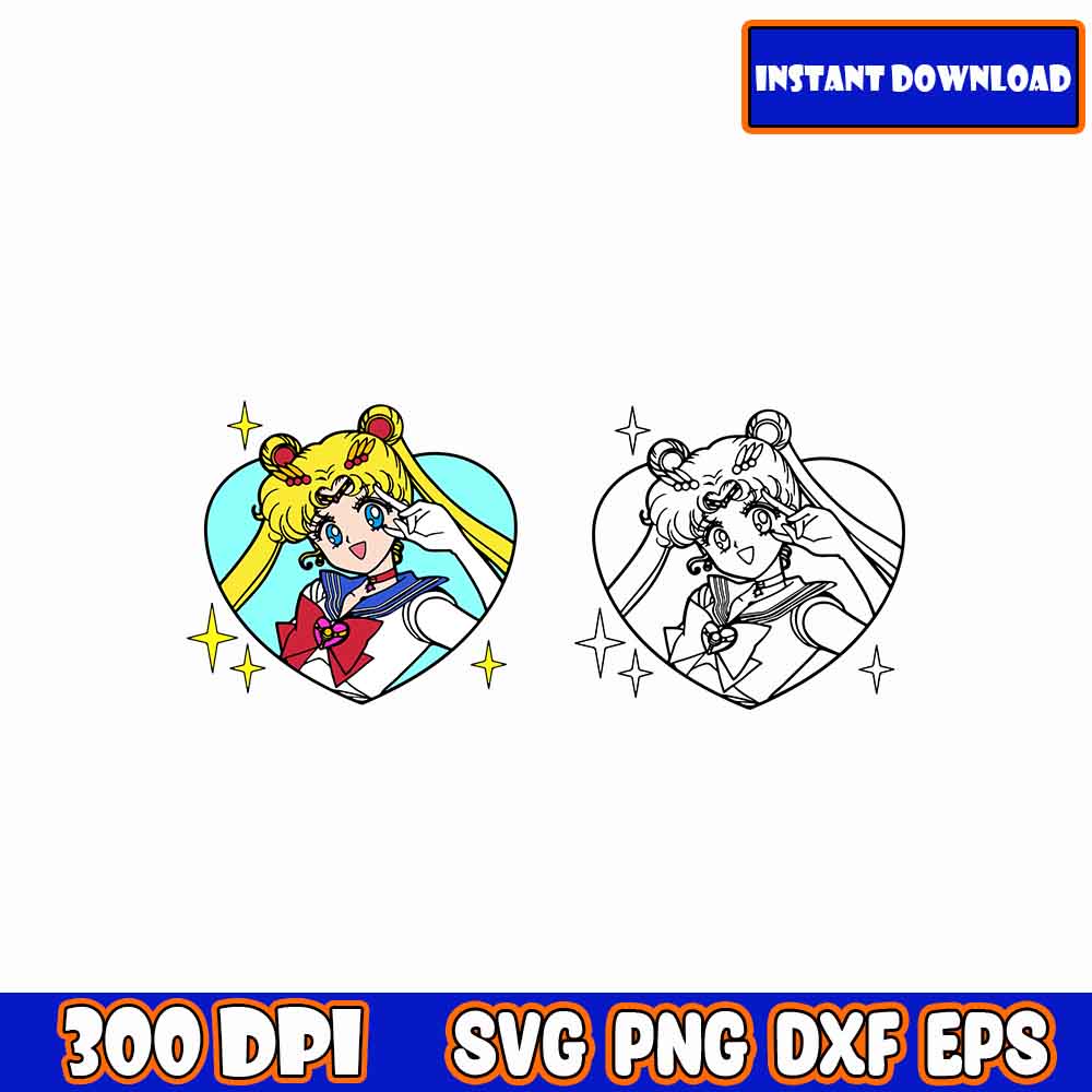 Sailor Moon Svg, Anime Svg, Sailor Moon Clipart, Svg Bundle | Inspire ...