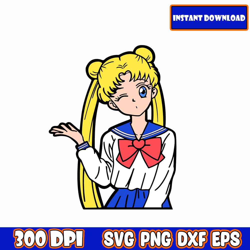 Sailor Moon Vectors, Luna Cat Set, Anime Vector Set, Pretty | Inspire ...