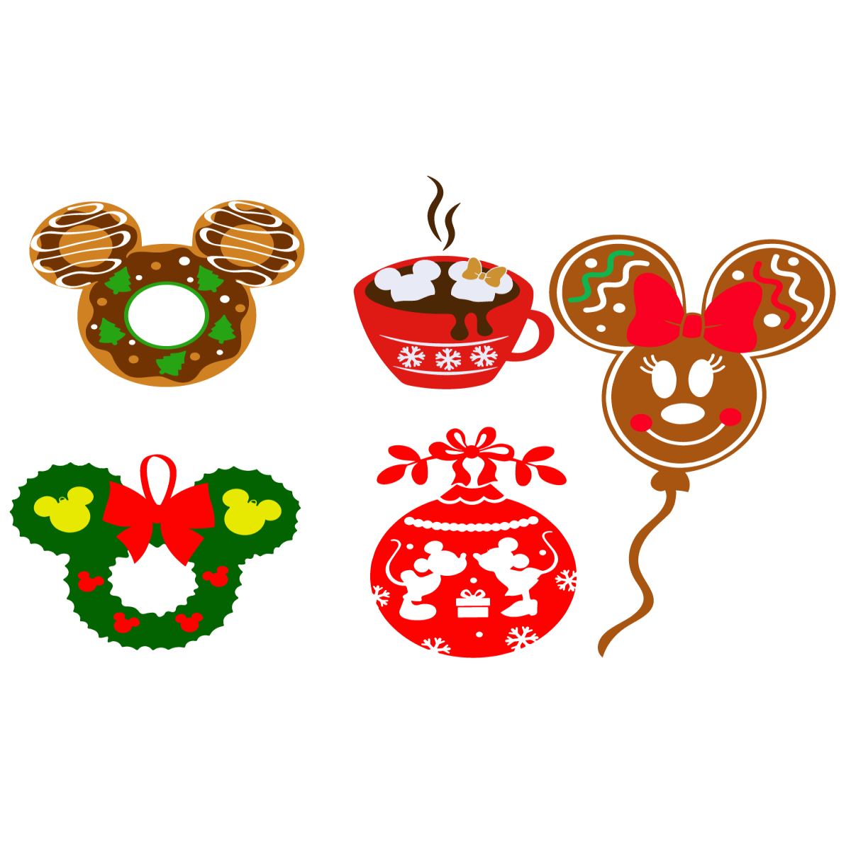 Mickey Mouse Christmas Winter Decor Bundle SVG | Inspire Uplift