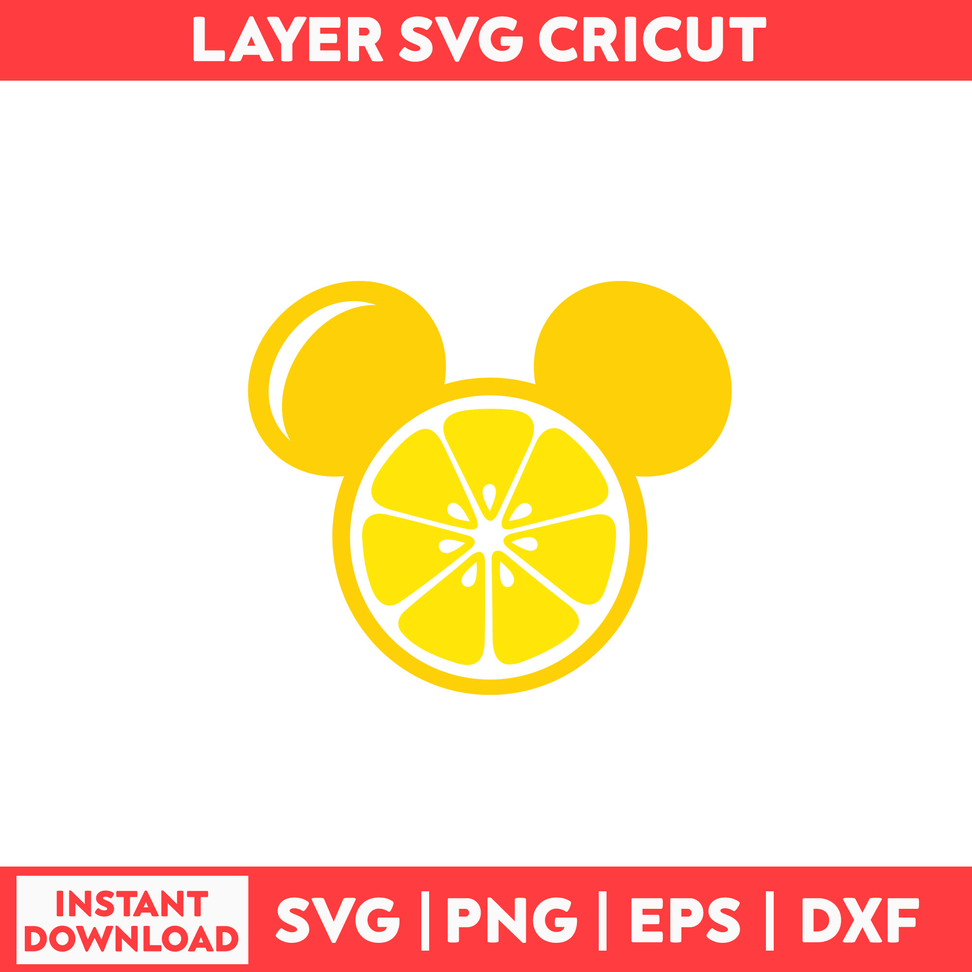Lemon Ears Svg, Lemon Svg, Fruit Svg, Mickey Mouse Svg, Mick - Inspire ...