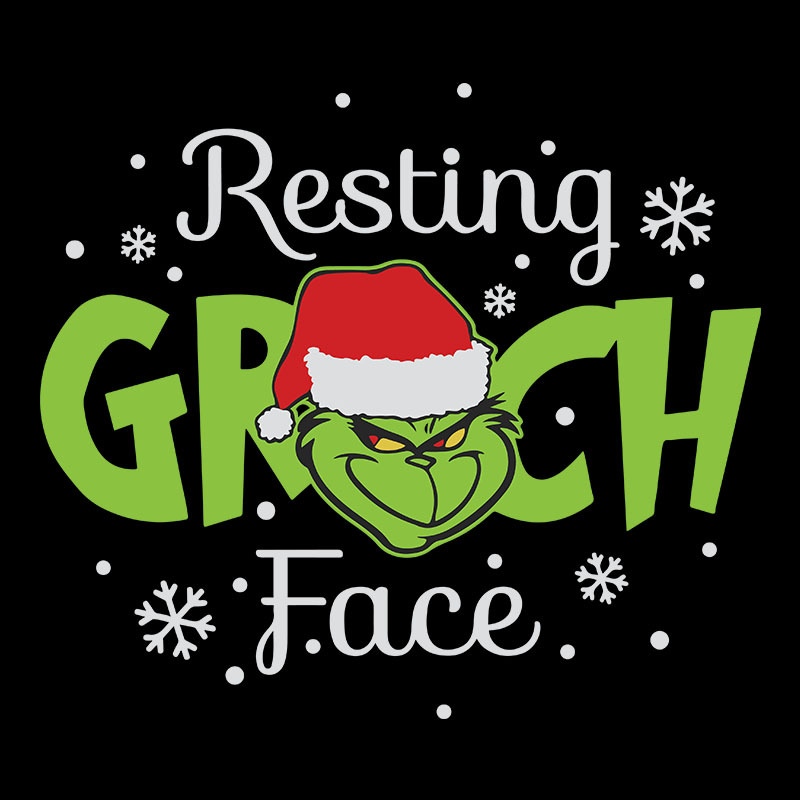Resting Grinch Face Svg, silhouette svg fies - Inspire Uplift