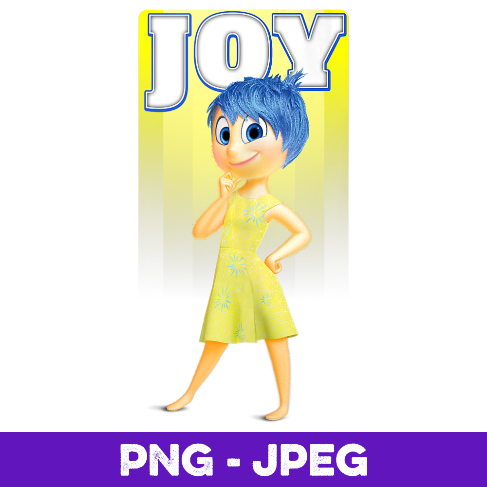 Disney Inside Out Joy Portrait V2 , PNG Design, PNG Instant | Inspire ...