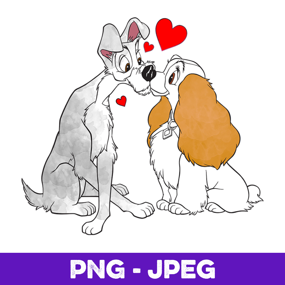 Disney Lady And The Tramp V1 , PNG Design, PNG Instant Downl | Inspire ...
