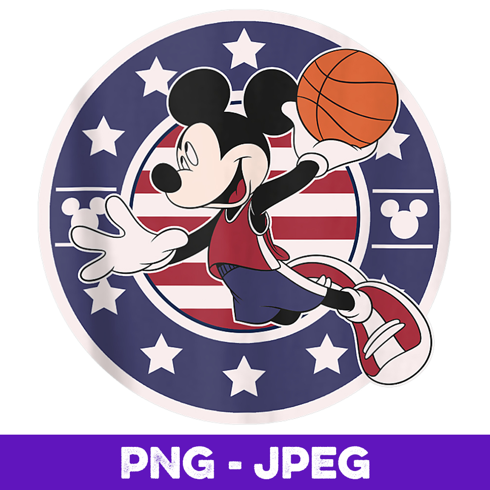 Disney Mickey And Friends Mickey Basketball USA V2 , PNG Des | Inspire ...