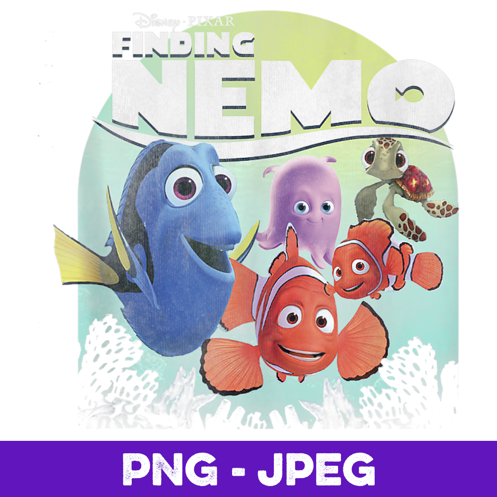 Disney Pixar Finding Nemo Group Shot Poster V2 , PNG Design, - Inspire ...