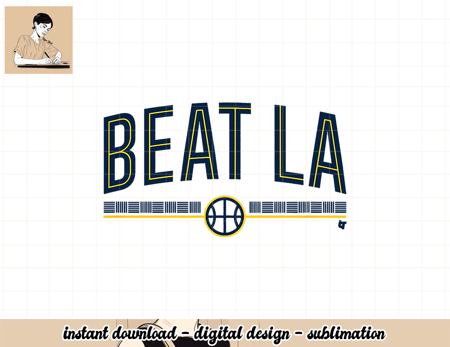 Beat LA - Memphis Basketball png, sublimation - Inspire Uplift