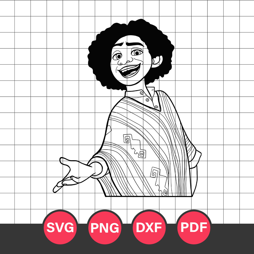 Camilo Madrigal Outline Svg, Camilo Encanto Svg, Encanto Svg | Inspire ...