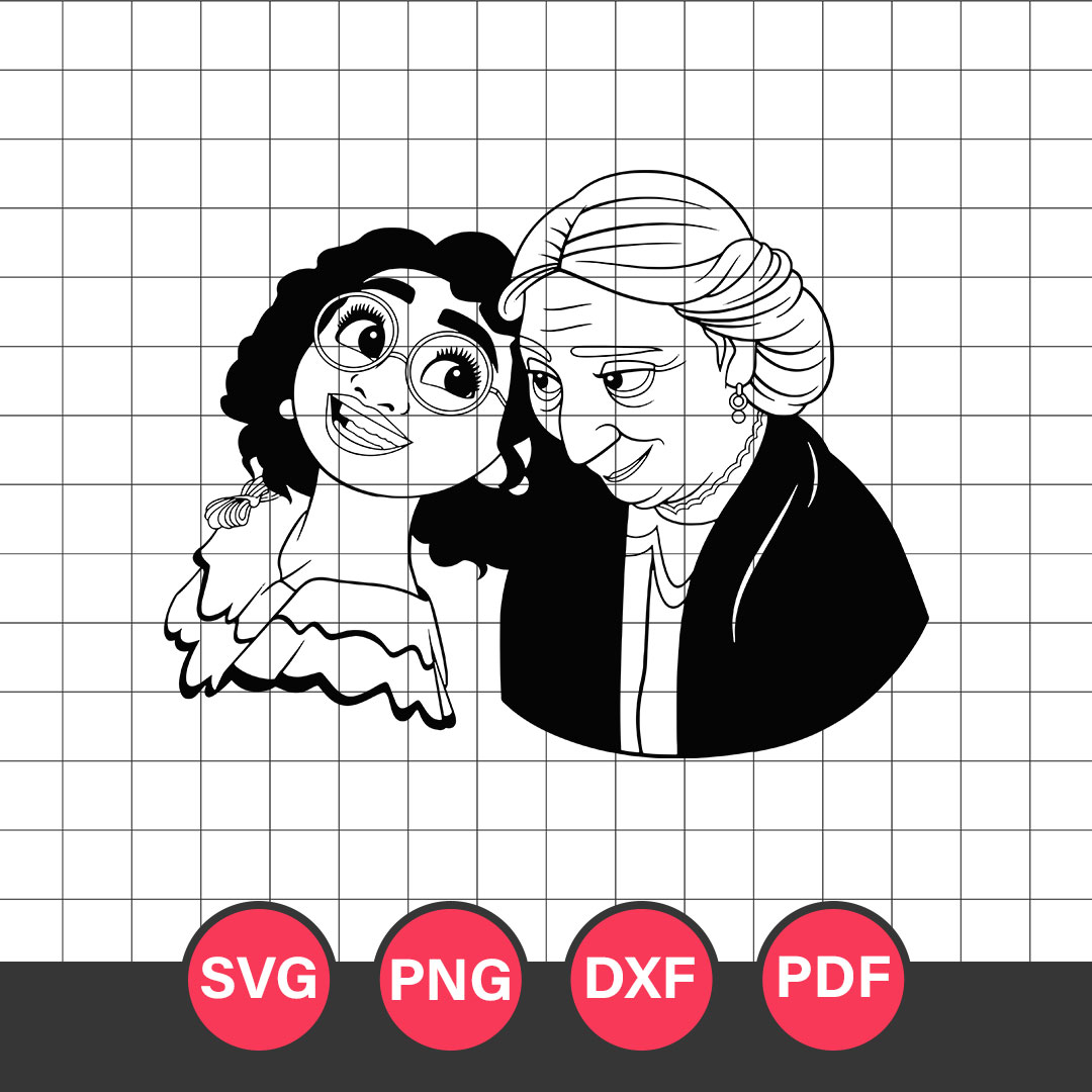 Mirabel & Alma Outline Svg, Mirabel & Alma Encanto Svg, Enca - Inspire ...